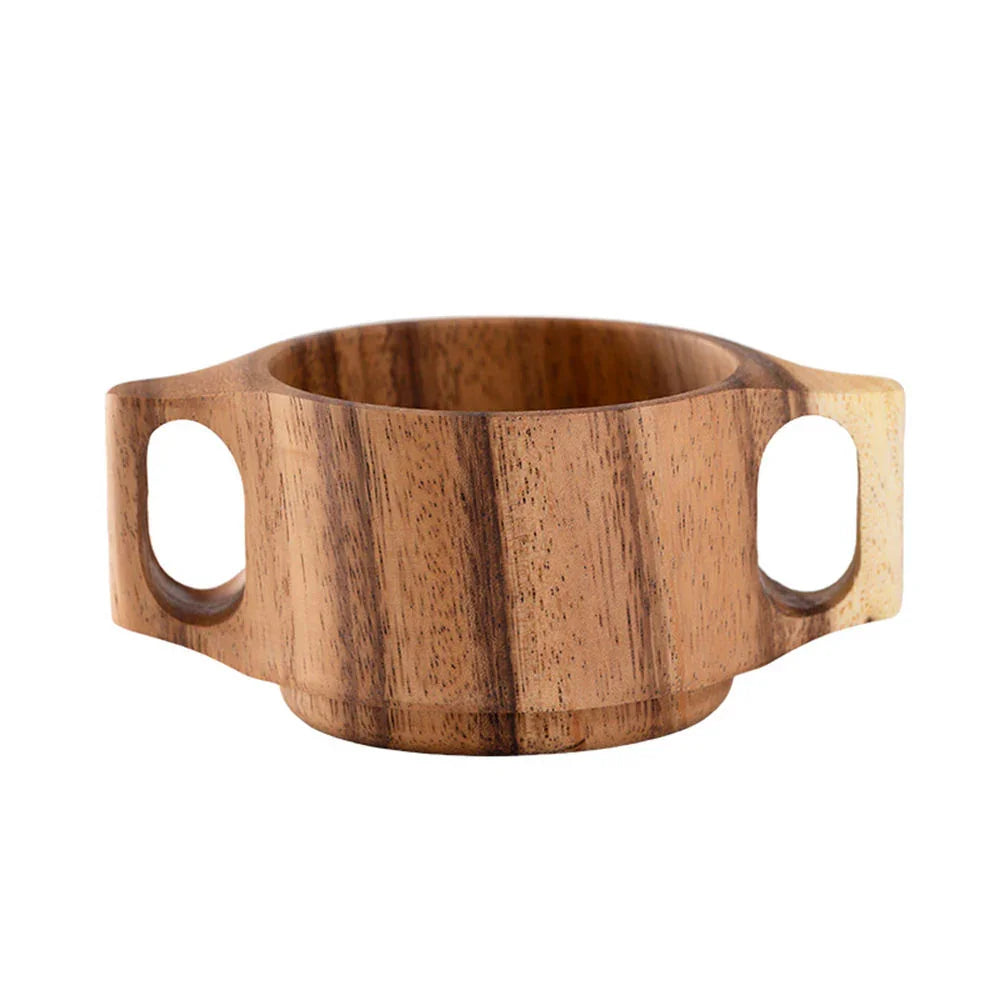 Discreet Acacia 2 Handled Mug | Lightweight Wooden Cup | Luxworth